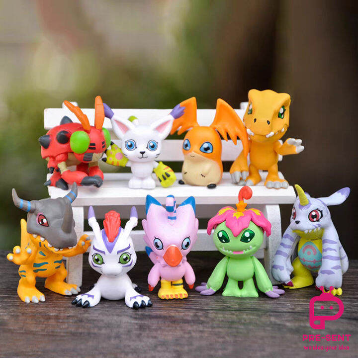 DIGIMON Cute Monster Mini Figurines (9pcs) - Themed Cake Toppers Set ...