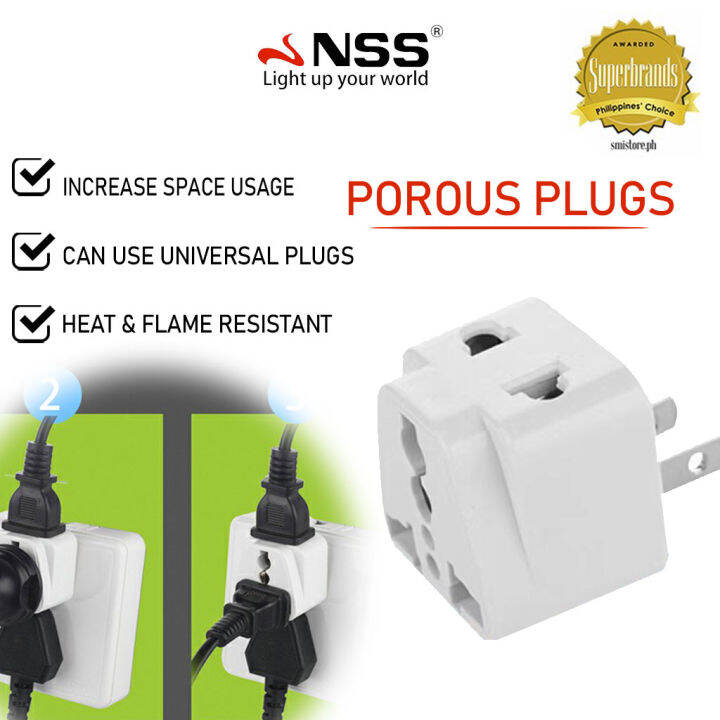 【BUY 1 TAKE 1】NSS UNIVERSAL ADAPTER WITH ROUND PIN POWER ADAPTER Plug ...