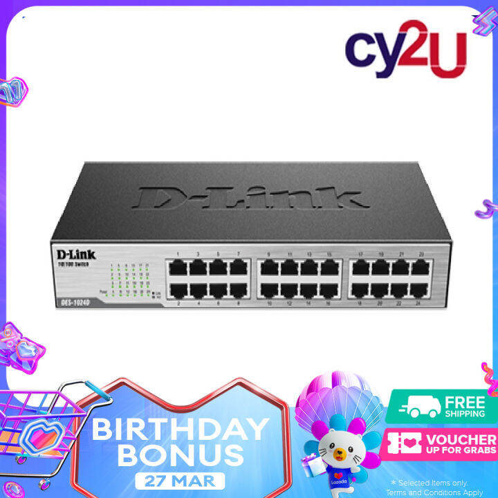 D-LINK DES-1024D 24-Port 10/100 Desktop Switch | Lazada