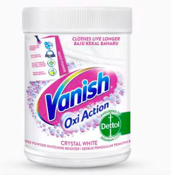 Vanish Power O2 Crystal White Powder Fabric Stain Remover 900 g | Lazada