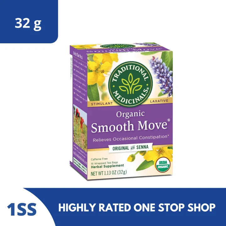 Traditional Medicinals Organic Smooth Move, Original and Senna, 32g ...