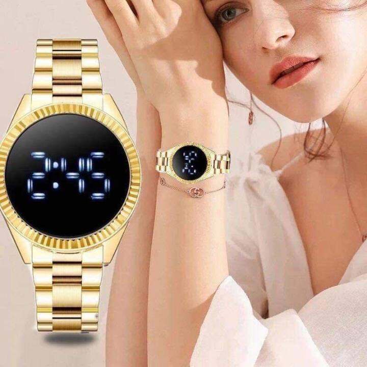 LED Touch Screen Women Watch Digital Watch Fashion Stainless | Lazada PH