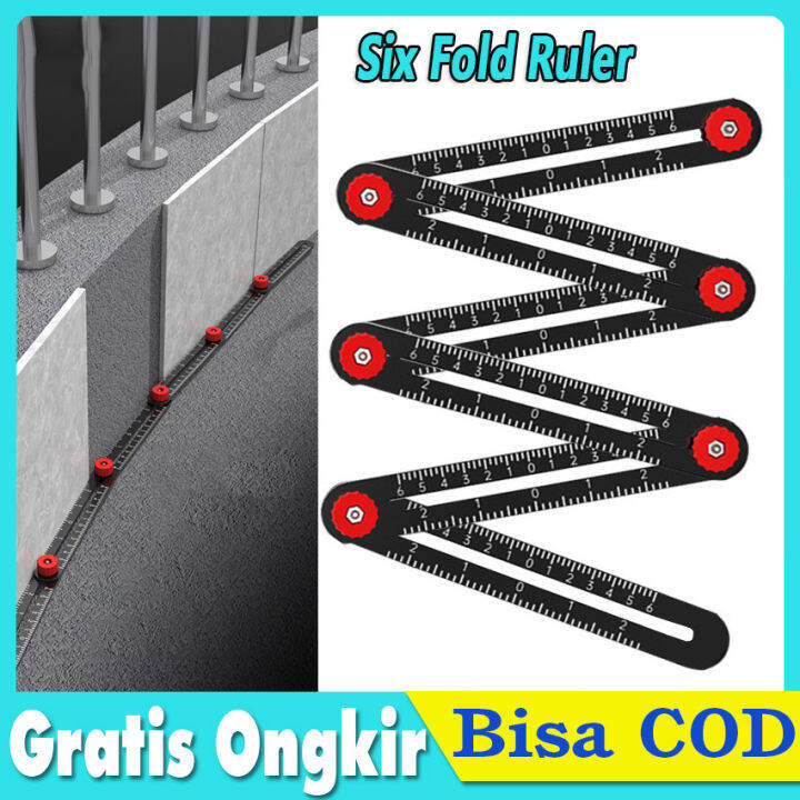 Penggaris Lipat Keramik 6 Siku Sudut Siku Keramik Multifungsi | Lazada ...