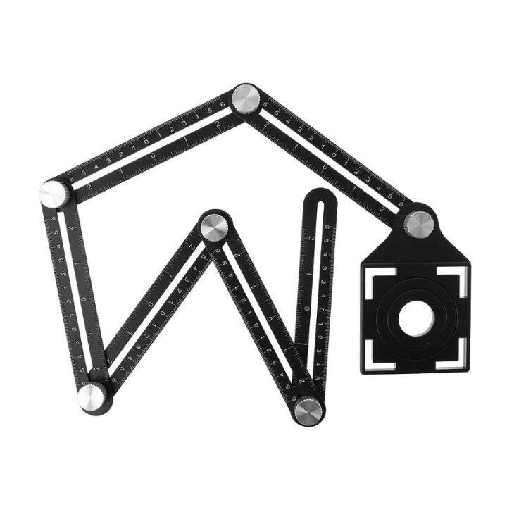 Oright Multi Template 6 Folding Rulers Puncher Carpentry Angle Ruler ...