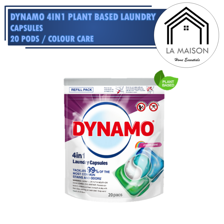 Dynamo 4in1 Plant Based Laundry Capsules Refill Pack 20 Pods - Colour ...