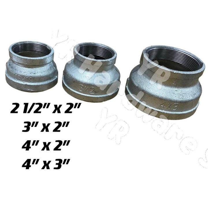 Galvanized Iron Reducing Socket 2 1/2”x2” / 3”x2” / 4”x2” / 4”x3”GI ...