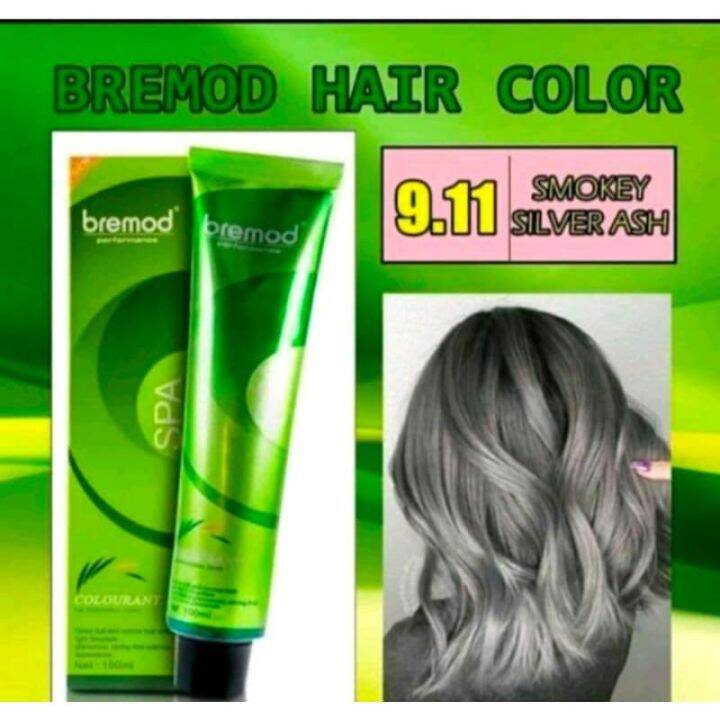 Bremod Performance SPA Hair Color ( SMOKEY SILVER ASH 9.11 ) 100 ml ...