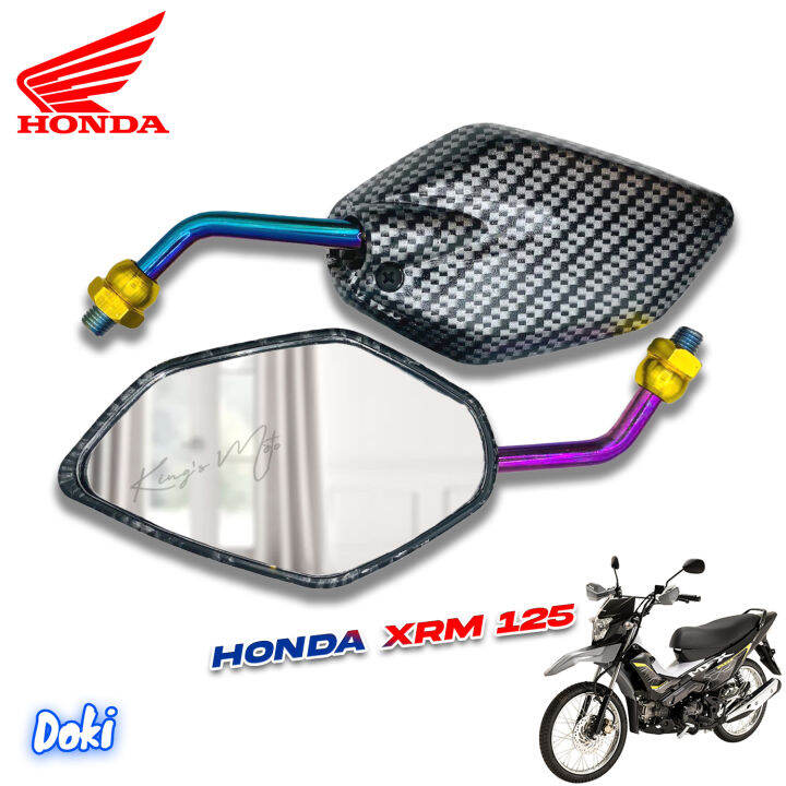 HONDA XRM 125 Side Mirror genuine parts 2Tone | Short Stem | Lazada PH