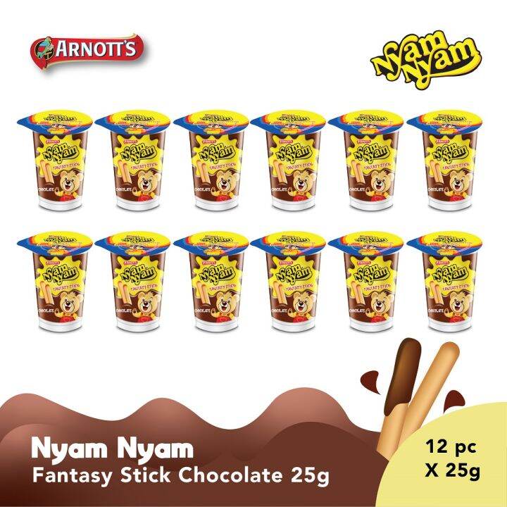 [Paket Isi 12] NYAM-NYAM Fantasy Stick Chocolate 25g | Lazada Indonesia