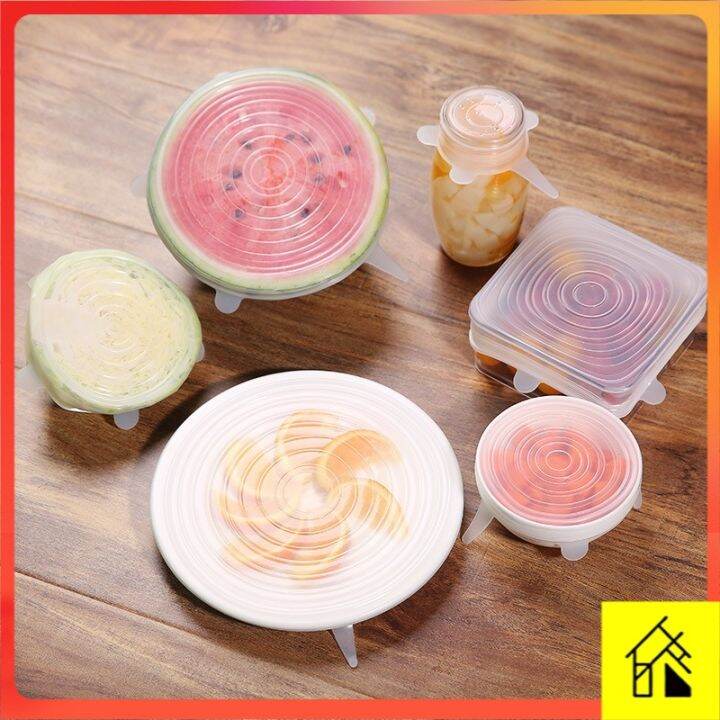 (READY STOCK)6pcs/Set Silicone Food Cover Lids For Cookware Bowl Pot ...