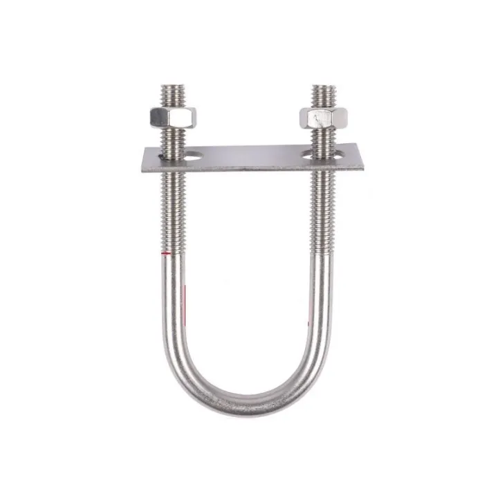 M6 Series 304 Stainless Steel Screw Bolt U U U Type Pipe Clamp U Type Pipe Clamp Fixed Card ...