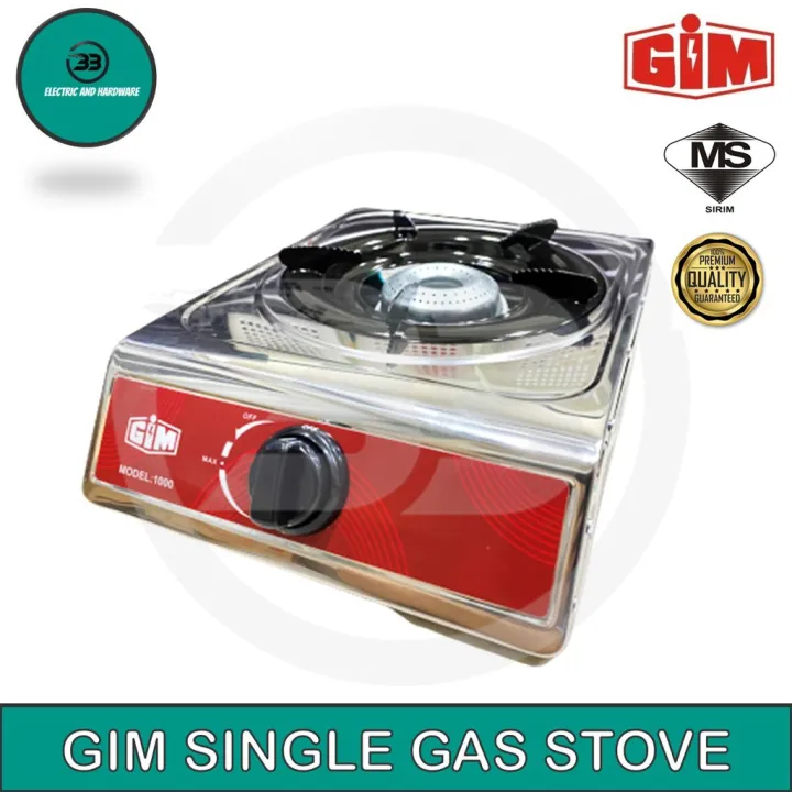 GIM Gas Stove Deluxe Single Burner Cooker MODEL : 1000 Dapur Gas Stove ...