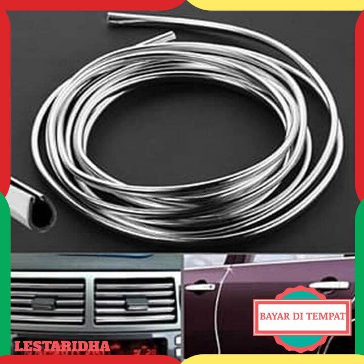 List Krom 4 Meter dekorasi interior exterior mobil moulding trim Chrome ...
