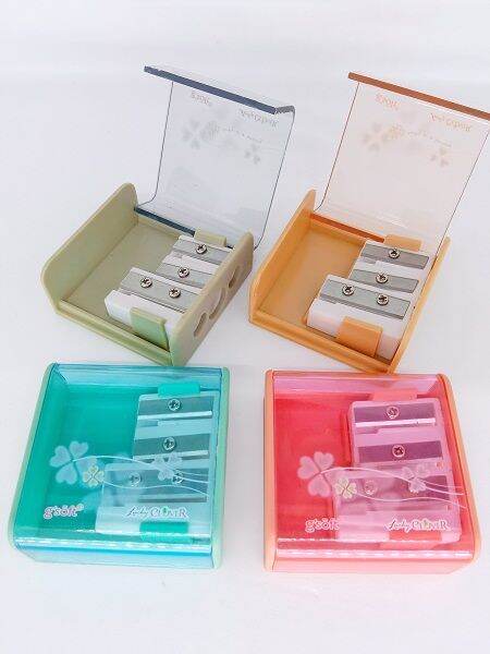 G' Soft Three Hole Tube Plastic Pencil Sharpeners For Standard & Jumbo ...