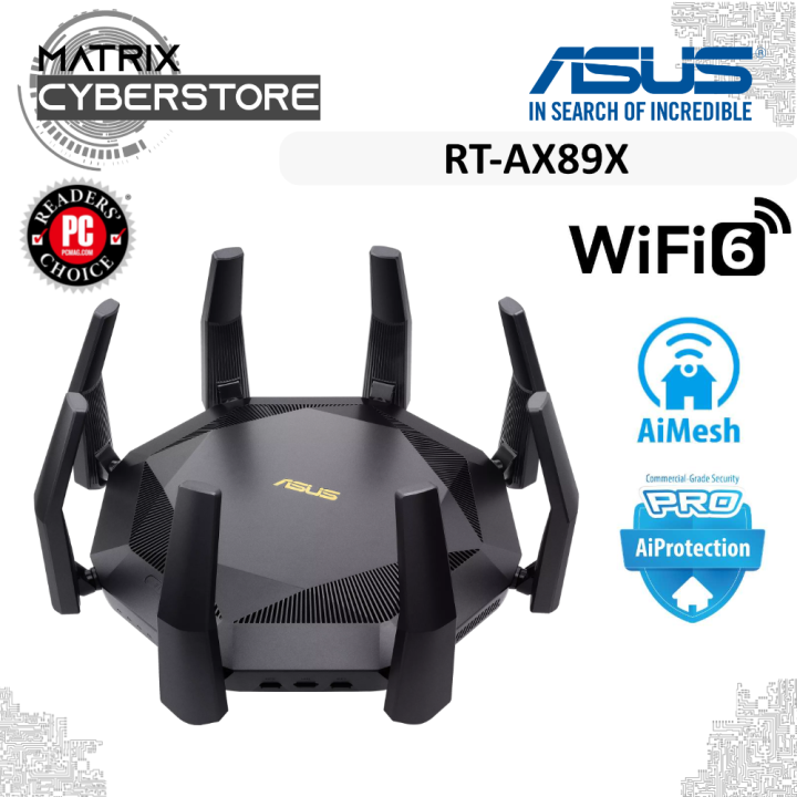 ASUS RT-AX89X 12-stream AX6000 (AX89X) Dual Band WiFi 6 (802.11ax ...
