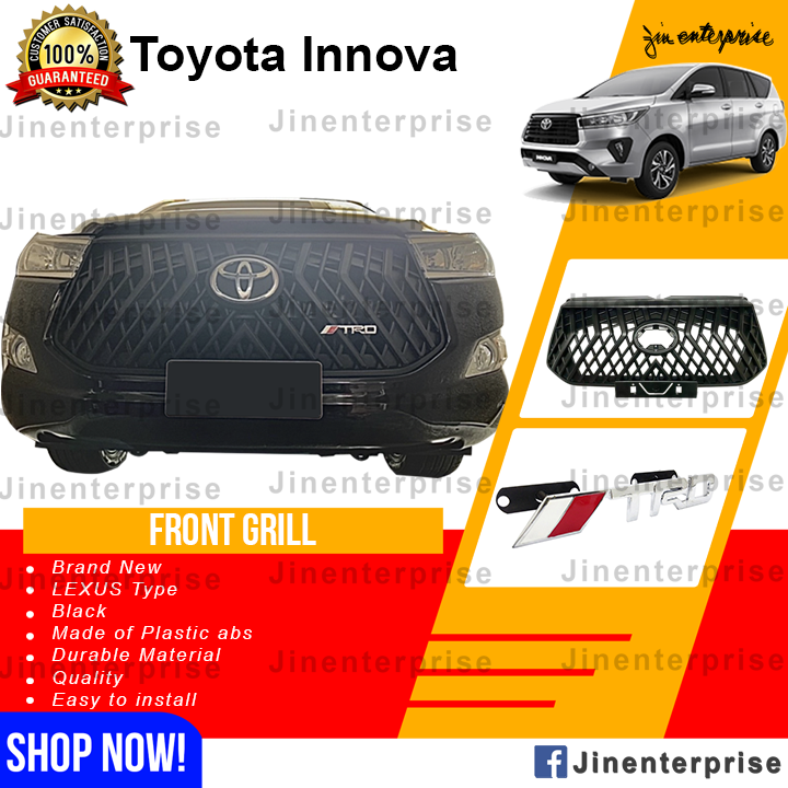 TOYOTA INNOVA 2016-2021 LEXUS DESIGN/LEXUS TYPE Front Grill (BLACK)with ...