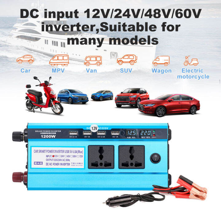 Multi-function Smart Inverter 2000W Car Inverters 48V To 220V For Car ...