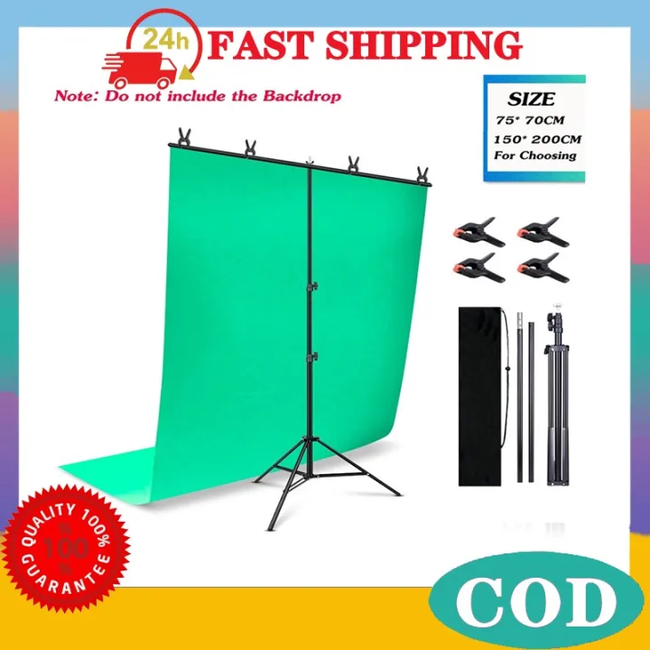 T-Shape Portable Background Backdrop Support Stand Kit Adjustable Photo ...