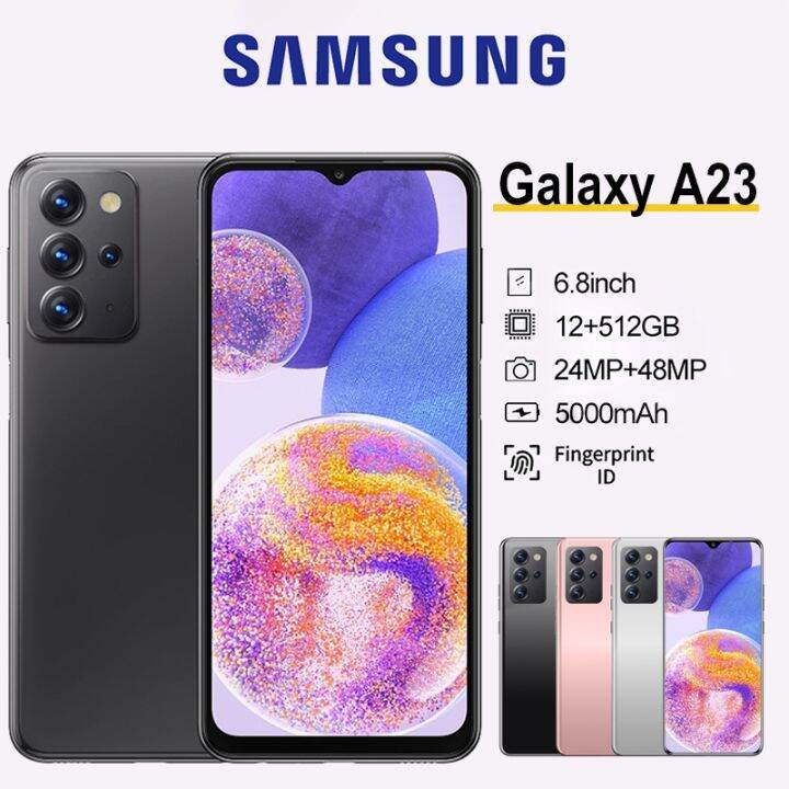 Galaxy A23 LTE cellphone original 512GB 6.8”HD Dual SIM 5G cheap phone 48MP Camera android phone ...