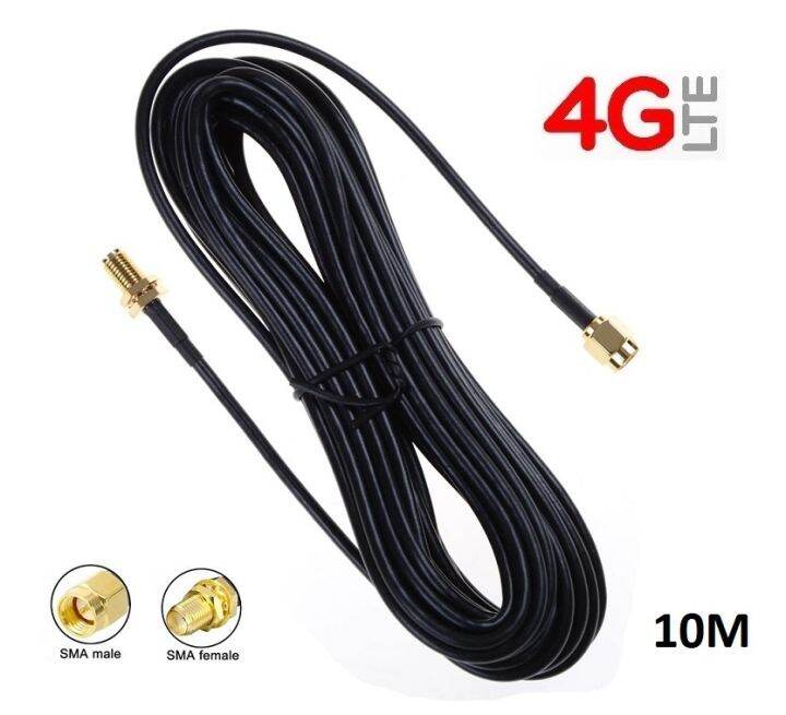 สายอากาศ 3G 4G LTE,WiFi Router Antenna Extension Cable RP-SMA Male to ...