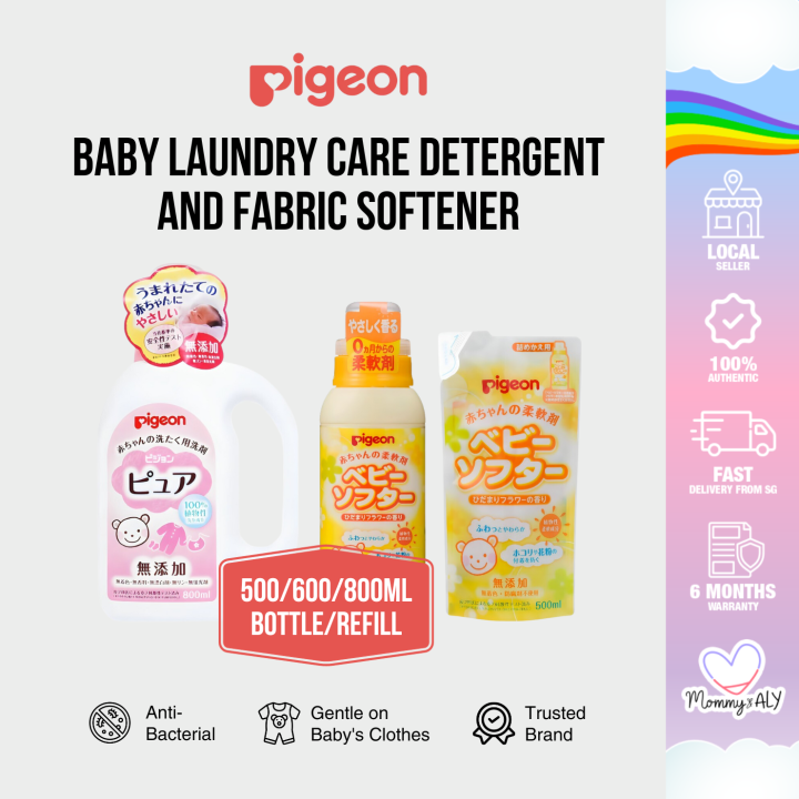 Pigeon Japan Baby Laundry Care Detergent and Fabric Softener Refill ...