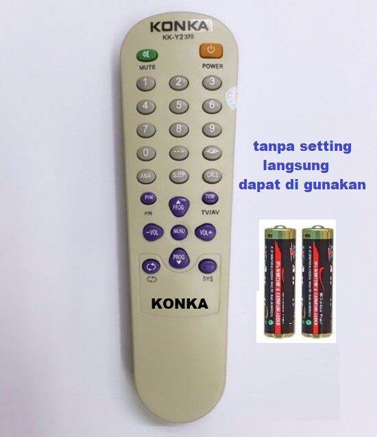 Remot Remote Gratis Batrai Untuk TV Tabung KONKA Tanpa Setting Dan Siap ...