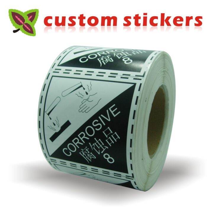 custom stickers print fragile Kraft Paper PVC Vinyl round clear self ...