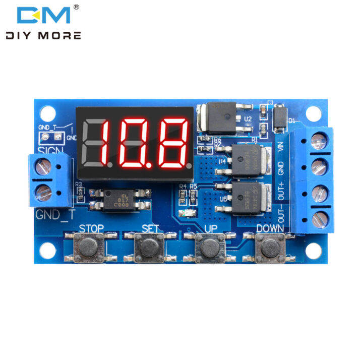 diymore DC 12V 24V Trigger Cycle Timer Delay Switch Circuit Board Dual MOS Tube Control DC Motor ...