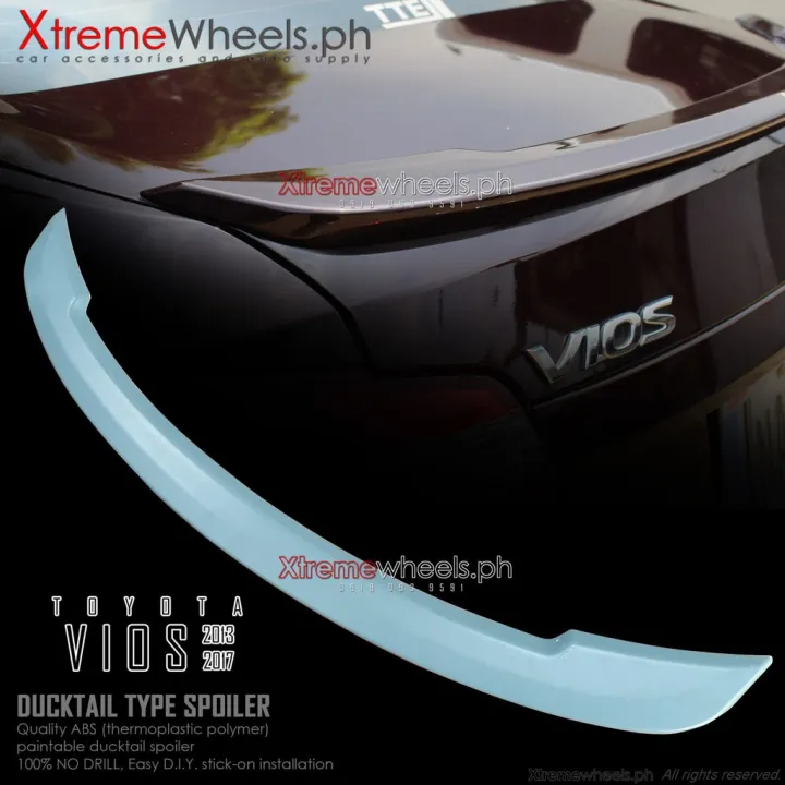 Vios 2013-2017 Ductail Spoiler / Wings spoiler ( vios accessories )akT | Lazada PH