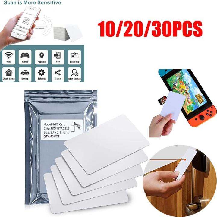 NTAG215 NFC Card White NFC Tags 10/20/30pcs PVC Smart Card Readable ...