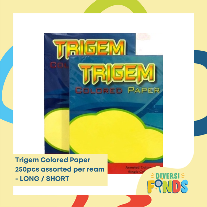 Trigem brand 80gsm thick Advance Colored Paper-250 sheets-Asstd Colors ...