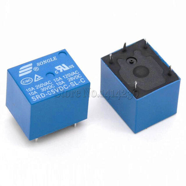 2 ตัว รีเลย์ SRD-05VDC-SL-C 5V DC Contact 10A Form C (Relay 5VDC) | Lazada.co.th