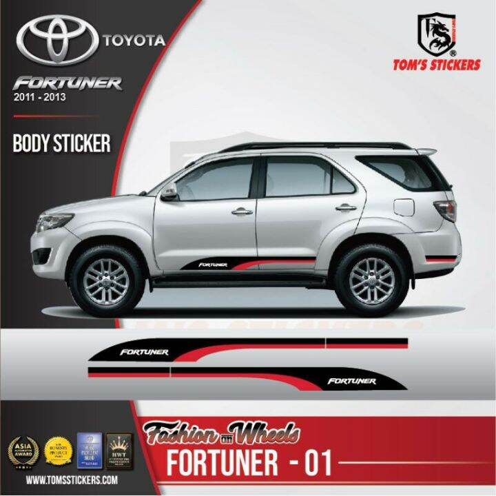 👍👍 TOYOTA FORTUNER CAR BODY STICKERS SET FORTUNER - 01 | Lazada