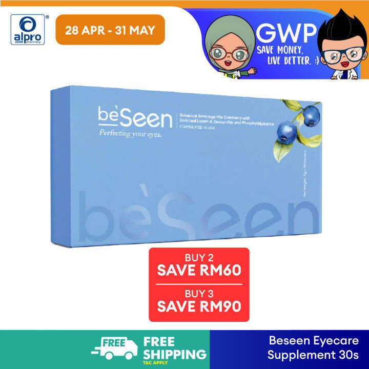Beseen Eyecare Supplement (30's) | Contain Mix Cranberry | Lazada