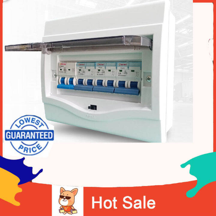 Mezeen Distribution Panel Box Flush Type 12/8 ways w/ Circuit Breaker ...