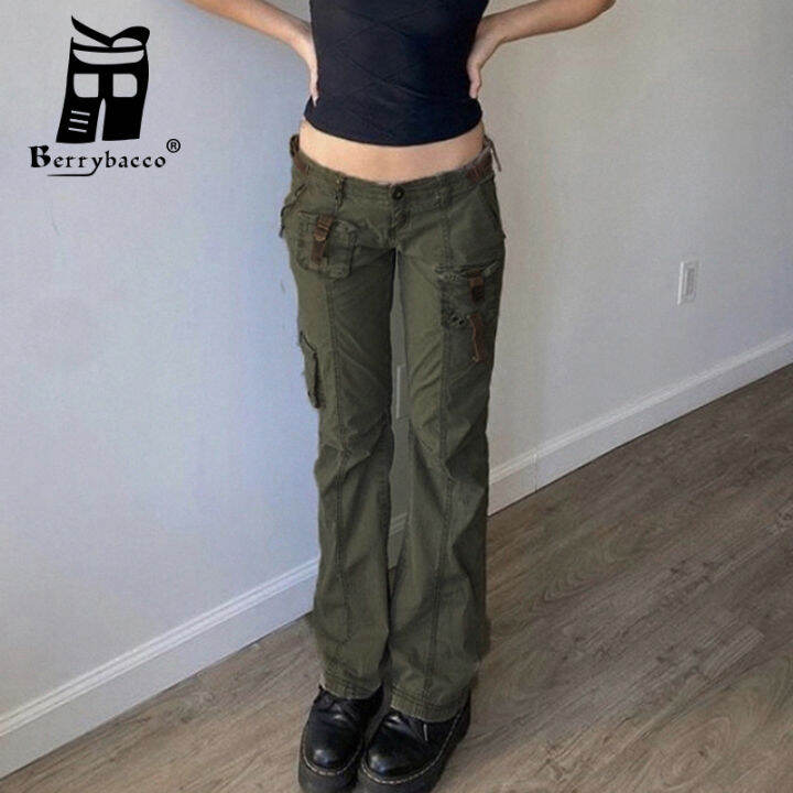 Streetwear กางเกง Y2k สำหรับผู้หญิงตรง Traf Jean ถุงวินเทจสตรีแฟชั่น ...