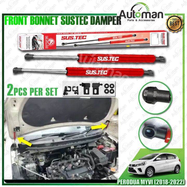 Perodua Myvi 2018 - 2022 SUSTEC Front Hood Damper Bonnet Gas Lifter Twin Strut | Lazada