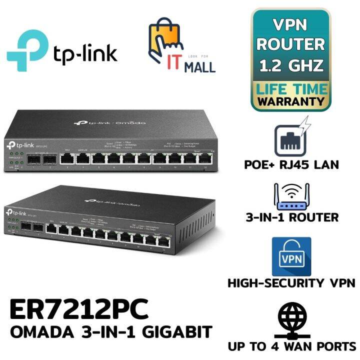 TP-LINK ER7212PC OMADA 3-IN-1 GIGABIT VPN ROUTER รับประกันตลอดอายุการ ...