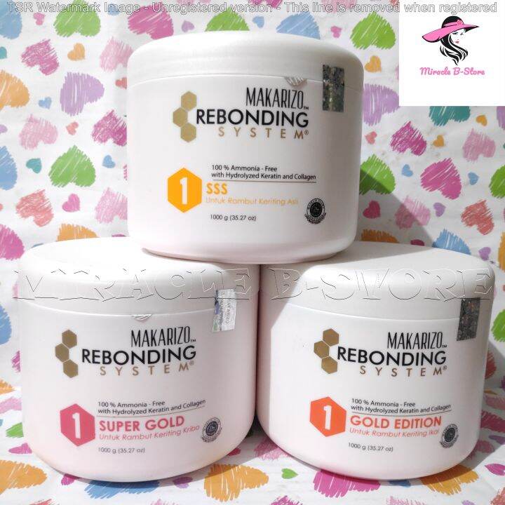 MAKARIZO REBONDING SYSTEM STEP 1 1000 GR / OBAT PELURUS RAMBUT 1 KG ...