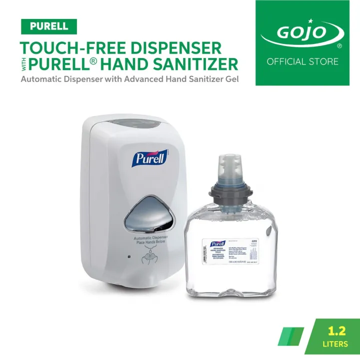 Purell® 1 Set Touch-Free Dispenser with Advanced Hand Sanitizer Gel ...
