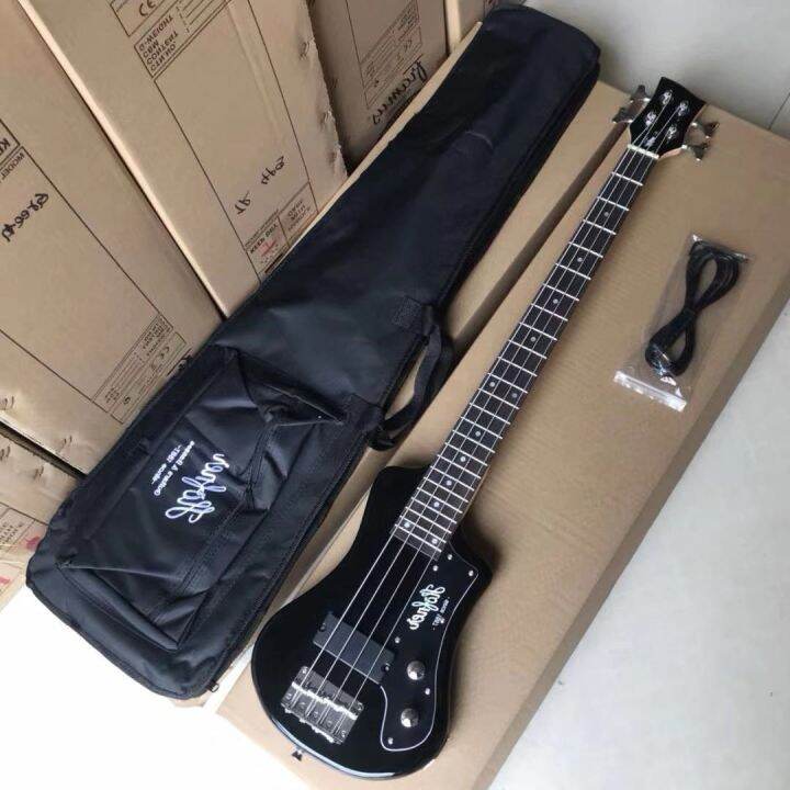 Mini Hofner Bass Brownredblack Shorty Hofner Travel Bass Guitar Portable Electric Bass Free