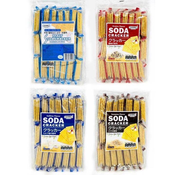 Sanwa Soda Cracker Original / Grain / Saltine / Sesame Flavor 480g | Lazada