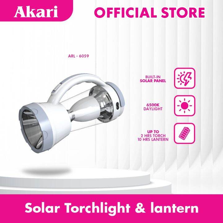 Akari Rechargeable Solar Torchlight and Lantern (ARL-6059) | Lazada PH