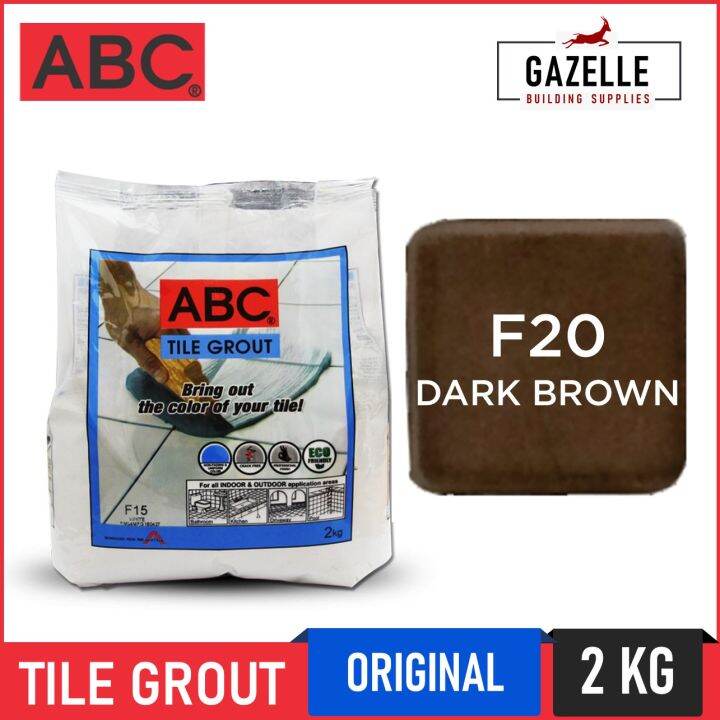 ABC Tile Grout Original Bonding Solution 2kg - Dark Brown F20 | Lazada PH