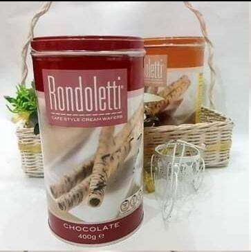 RONDOLETTI Wafer Roll Rasa Coklat kaleng 400gram | Lazada Indonesia