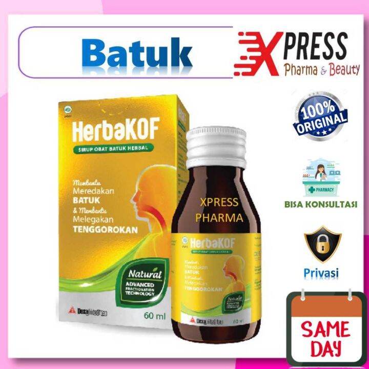 ⚡XPRESS⚡ Herbakof Obat Batuk Herbal | Lazada Indonesia