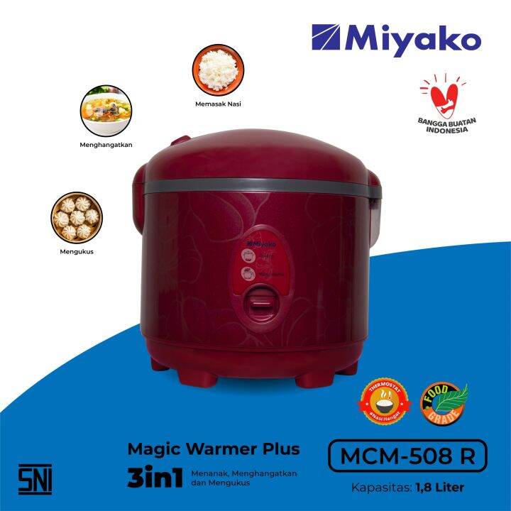 Miyako Rice Cooker MCM-508 R - 1.8 L- Merah | Lazada Indonesia