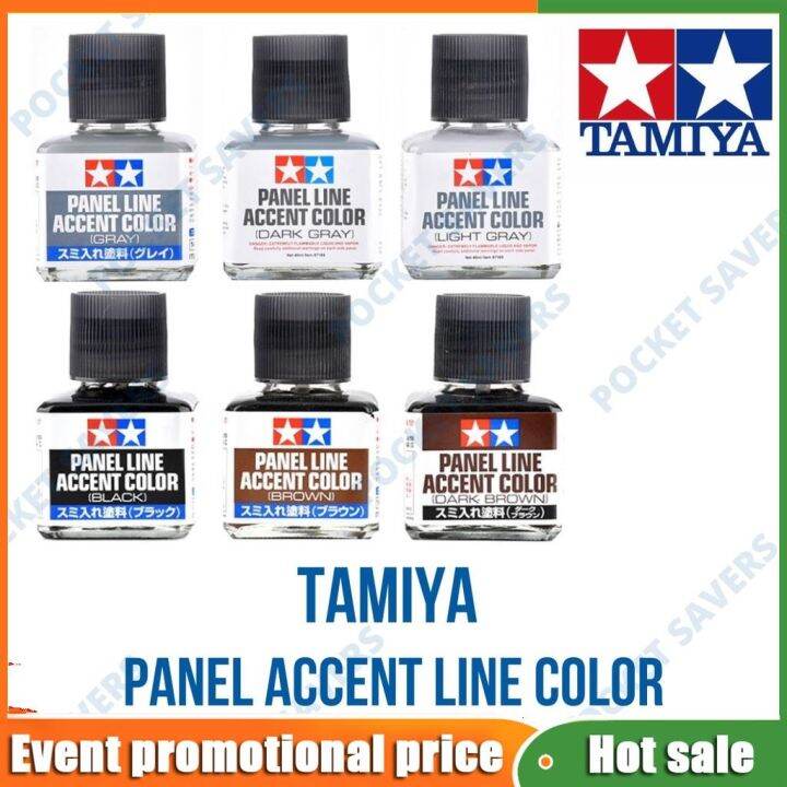 TAMIYA Panel Line Accent Color 40 ml (Various Colors Enamel Paint Model ...