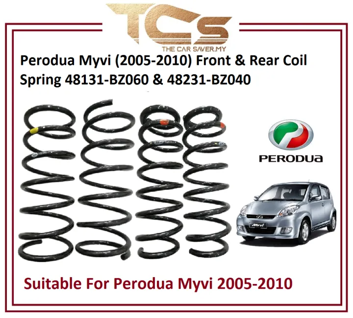Perodua Myvi (2005-2010) Front & Rear Coil Spring 48131-BZ060 & 48231 ...