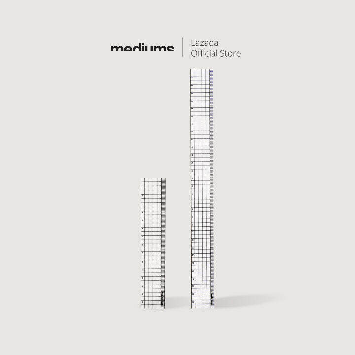 MEDIUMS TRANSPARENT GRID RULER | Lazada.co.th